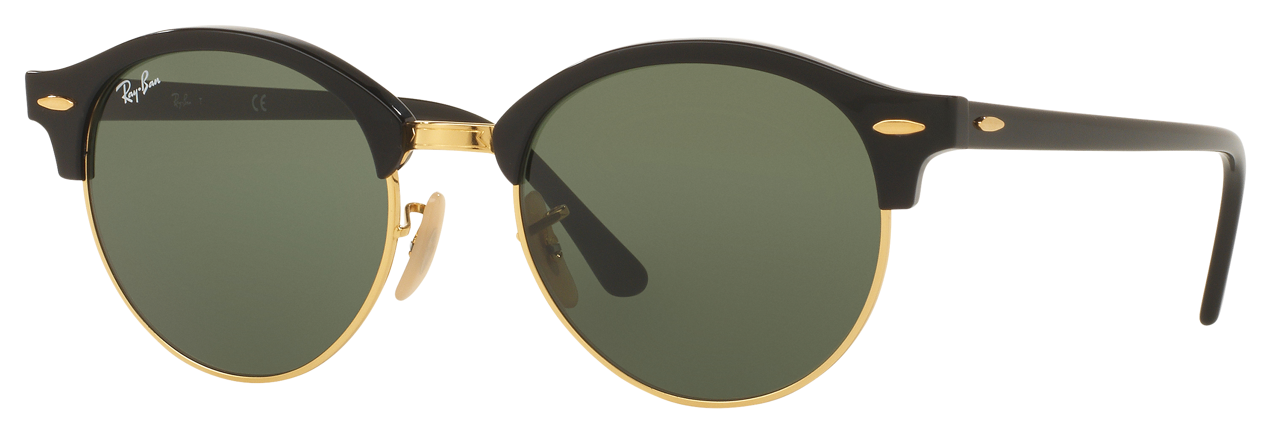 Ray-Ban Clubround Sunglasses - Black/Green Classic G-15 | Cabela's